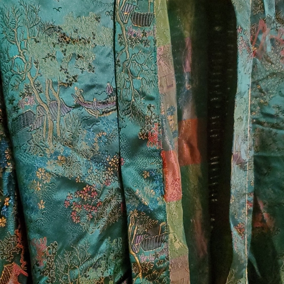 Intimates & Sleepwear | Vintage Chinese Brocade Dressing Robe Duster ...